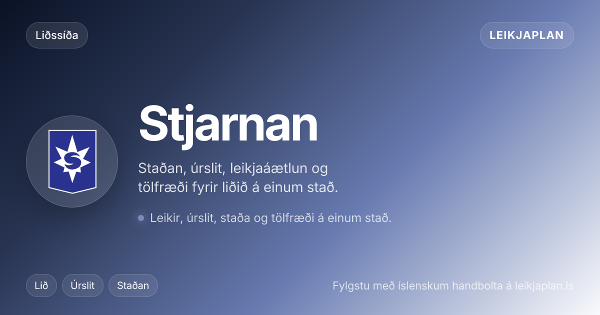 Stjarnan — Handbolti | Leikjaplan.is
